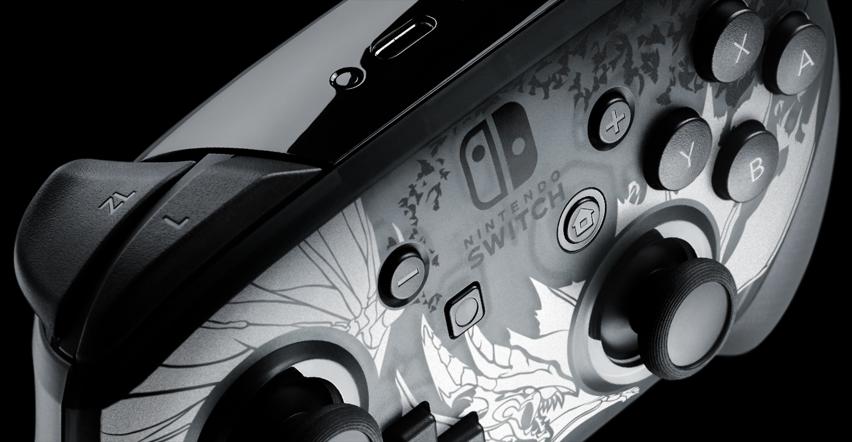 Nintendo Switch Pro Controller - Monster Hunter Rise: Sunbreak Edition ...